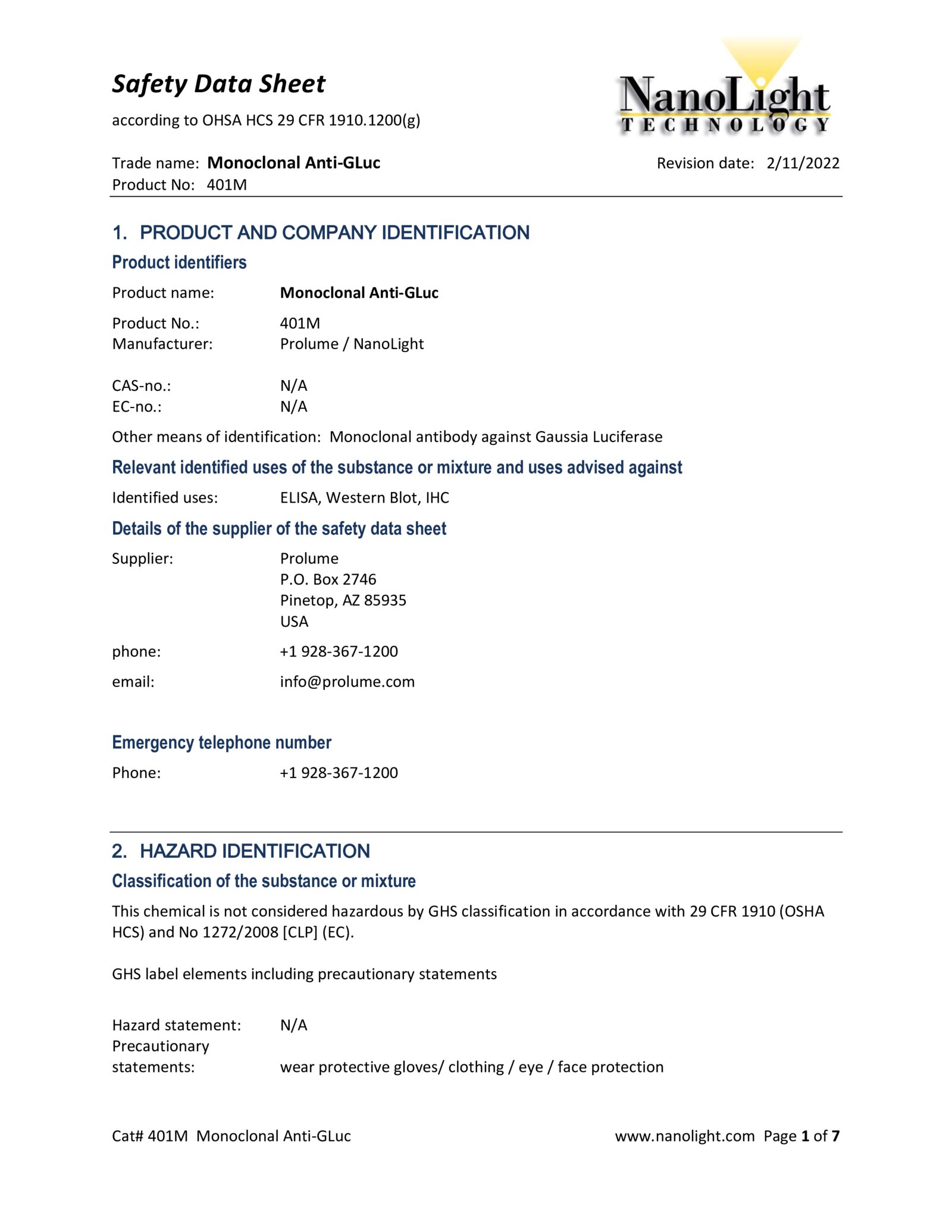 Monoclonal Anti-Gluc